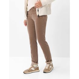 Brax Damen Five-Pocket-Hose Style MARY LIGHT WALNUT, Beige, Gr. 40