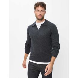 Brax Herren Strickpullover Style PASCAL cement, dunkelgrau, Gr. L