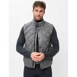 Brax Herren Steppweste Style JACK grey, grau, Gr. XL