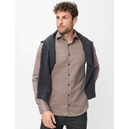 Brax Herren Hemd Style HAROLD chocolate, dunkelbraun, Gr. L