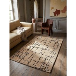 Teppich abstrakt Creme-Schwarz 200 x 300 cm - ARLEN KADIMA DESIGN