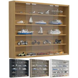 Vcm Glasvitrine h&auml;ngend Vitrine Glas mit ESG-Sicherheitsglas Ma&szlig;e ca. H. 60 x B. 77 x T. 10 cm H&auml;ngevitrine Glas Modern und platzsparend Glas Vitrinenschrank - Agisa L