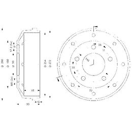 ATE Bremstrommel 24022540031 f&uuml;r Mercedes