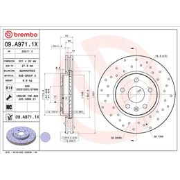 Brembo Bremsscheibe 09.A971.1X 321mm 30mm f&uuml;r Opel BUICK (SGM) CHEVROLET