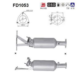 AS Ru&szlig;-/Partikelfilter, AbgASanlage Abganlage fd1053 f&uuml;r Volvo