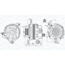 MAGNETI MARELLI Generator 063731898010 f&uuml;r MAZDA MITSUBISHI