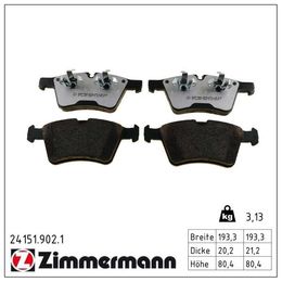Zimmermann Bremsbelagsatz, Scheibenbremse rd:z 241519021 Vorderachse f&uuml;r Mercedes