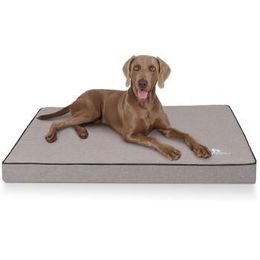 Knuffelwuff Orthop&auml;dische Hundematte Nantucket aus Velours mit Handwebcharakter grau XL