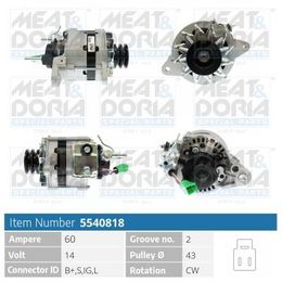 MEAT & DORIA MEAT & DORIA Generator 5540818 f&uuml;r TOYOTA