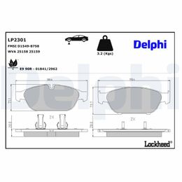 DELPHI Bremsbelagsatz, Scheibenbremse lp2301 f&uuml;r Audi (FAW) VW (SVW)