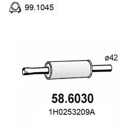 Asso Mittelschalld&auml;mpfer 58.6030 f&uuml;r VW