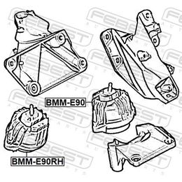 FEBEST Lagerung, Motor bmme90rh rechts f&uuml;r BMW