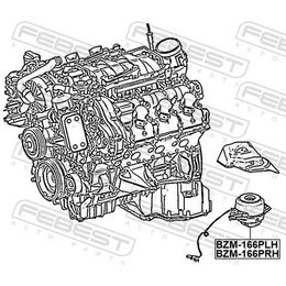 FEBEST Lagerung, Motor bzm166plh links f&uuml;r Mercedes