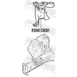 FEBEST Lagerung, Motor fdmcb2f vorne f&uuml;r Ford