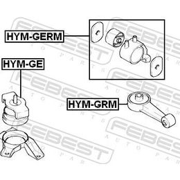 FEBEST Lagerung, Motor hymge vorne f&uuml;r HYUNDAI