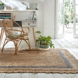 KADIMA DESIGN Jute-Teppich geometrisch Braun-Grau 200 x 290 cm - PLYM Kadima