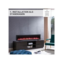 BALDERIA Elektrokamin Agnes 60 - Stand, Wand, Einbau, Heizung 1800 W