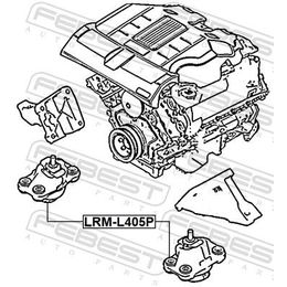 FEBEST Lagerung, Motor lrml405p beidseitig f&uuml;r LAND ROVER