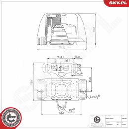 ESEN SKV Lagerung, Motor 75SKV367 links f&uuml;r VW