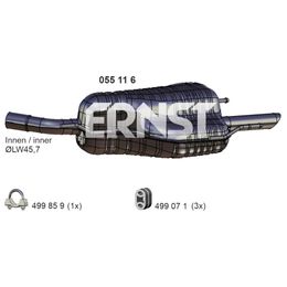 Ernst Endschalld&auml;mpfer 055116 f&uuml;r Opel GM