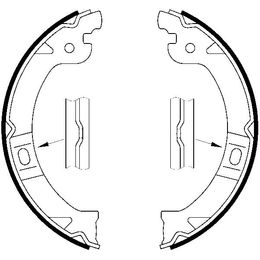 ATE Bremsbackensatz, Feststellbremse 03013730372 f&uuml;r Chrysler