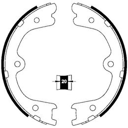 ATE Bremsbackensatz, Feststellbremse 03013730412 f&uuml;r NISSAN INFINITI
