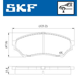SKF Bremsbelagsatz, Scheibenbremse vkbp81018 f&uuml;r MITSUBISHI