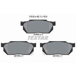 TEXTAR Bremsbelagsatz, Scheibenbremse 2095902 f&uuml;r HONDA NISSAN Subaru