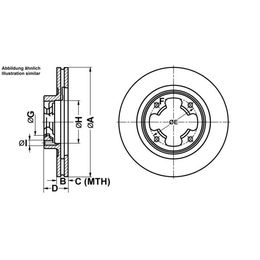 ATE Bremsscheibe 24011801161 bel&uuml;ftet 240mm 18mm f&uuml;r Subaru