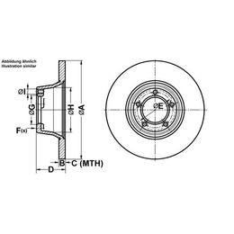 ATE Bremsscheibe 24011401001 voll 270mm 14mm f&uuml;r Ford