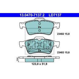 ATE Bremsensatz, Scheibenbremse Bremsensatz-Vorn und Hinten sg00000dgj Vorderachse voll 274mm 10mm f&uuml;r NISSAN RENAULT