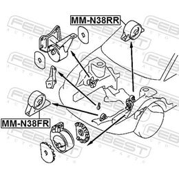 FEBEST Lagerung, Motorn38fr vorne f&uuml;r MITSUBISHI