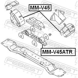 FEBEST Lagerung, Motorv45atr hinten f&uuml;r MITSUBISHI
