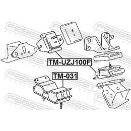 FEBEST Lagerung, Motor tmuzj100f vorne f&uuml;r TOYOTA