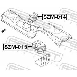 FEBEST Lagerung, Motor szm015 vorne f&uuml;r Suzuki