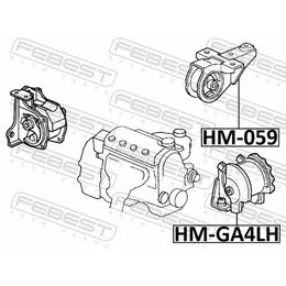 FEBEST Lagerung, Motor hmga4lh vorne links f&uuml;r HONDA