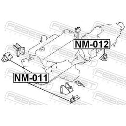 FEBEST Lagerung, Motor nm012 hinten f&uuml;r NISSAN