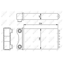 NRF W&auml;rmetauscher, Innenraumheizung 54252 f&uuml;r SEAT