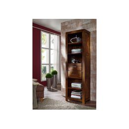 Regal Sheesham 60x40x200 braun lackiert METRO LIFE #111