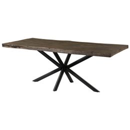 Baumtisch Mango 180x90x76 grau lackiert / Kreuzgestell anthrazit matt FREEFORM 5