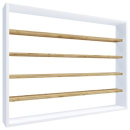 Mid.you K&uuml;chenregal Esaldi, Wei&szlig;, Honigeiche, Holzwerkstoff, 80x60x10 cm, K&uuml;chen, K&uuml;chenm&ouml;bel, K&uuml;chenregale