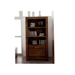 Regal Sheesham 60x35x120 braun lackiert METRO LIFE #112