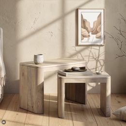Beistelltisch Mango 59x30x41 wei&szlig; lackiert TORONTO #344