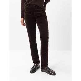 Brax Damen Five-Pocket-Hose Style MARY BRUNETTE, dunkelbraun, Gr. 50L