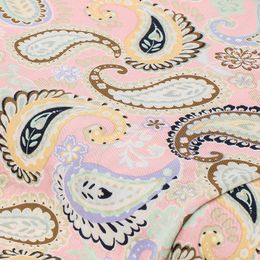 buttinette Viskose-Blusenstoff/Javanaise "Paisley", rosa-color