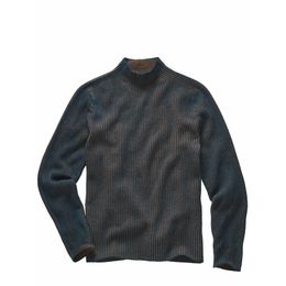 Mey & Edlich Mey & Edlich Herren Grundform-Mockneck Blau 80 % Wolle, 20 % Polyamid