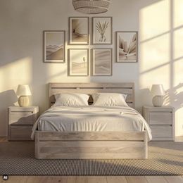Bett Mango 140x200x90 wei&szlig; lackiert TORONTO #362