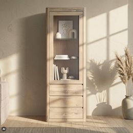 Vitrine Mango 70x40x202 wei&szlig; lackiert TORONTO #310
