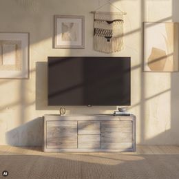 TV-Board Mango 147x40x58 wei&szlig; lackiert TORONTO #300