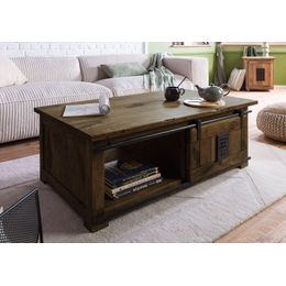 Couchtisch Mango 120x70x45 braun lackiert RAILWAY #4007